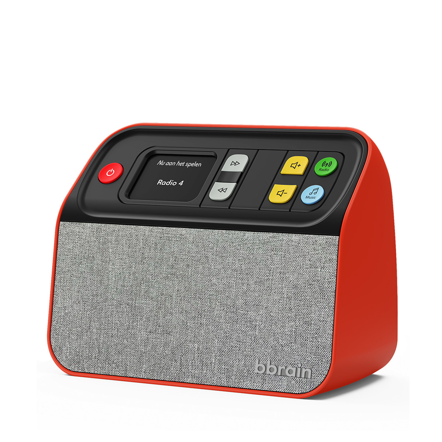 bbrain music player radio red | Horend Goed Audiciens