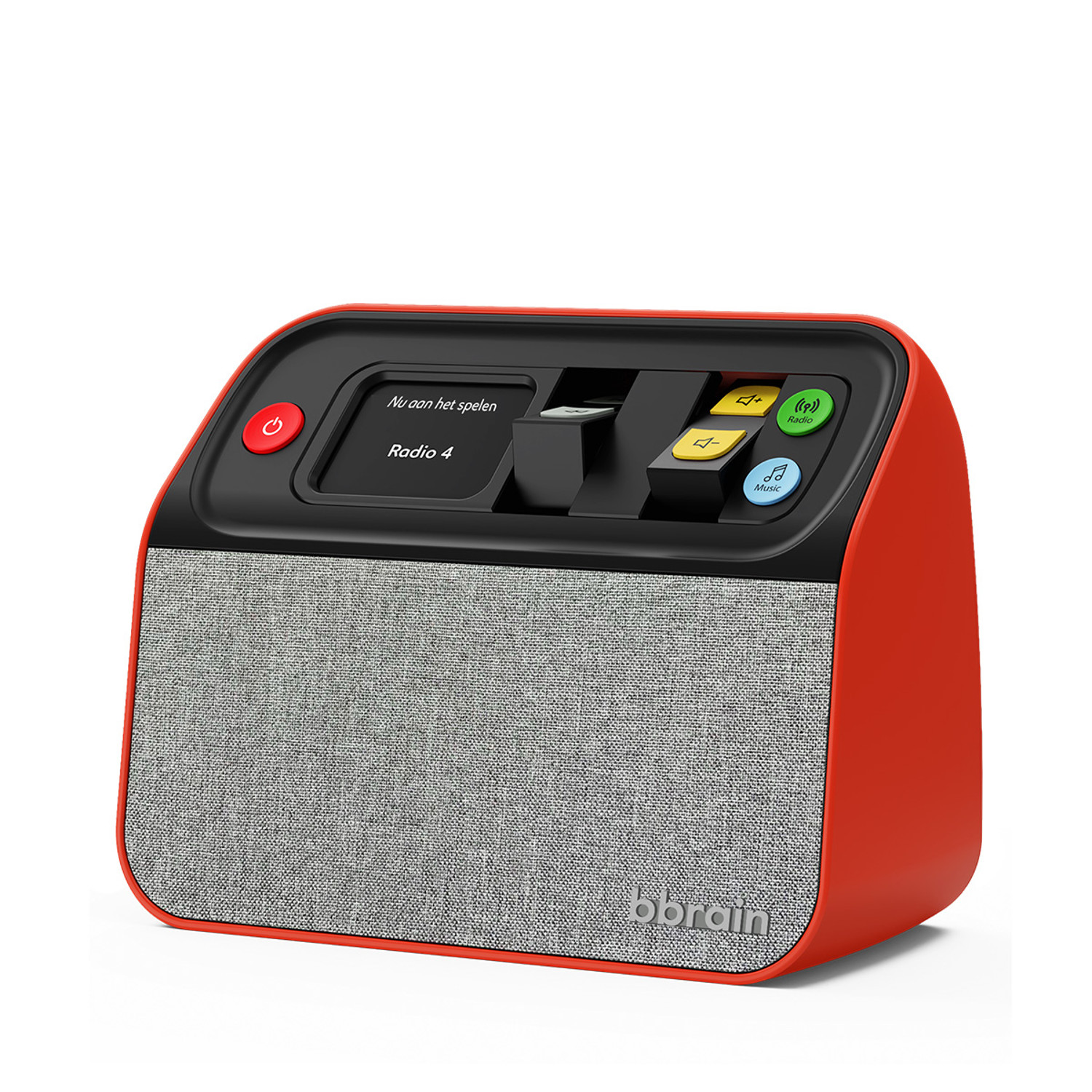 bbrain music player radio red | Horend Goed Audiciens